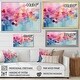 Designart "Pink Blue Pastel Patchwork" Abstract Collages Wall Art Living Room - Bed Bath ...